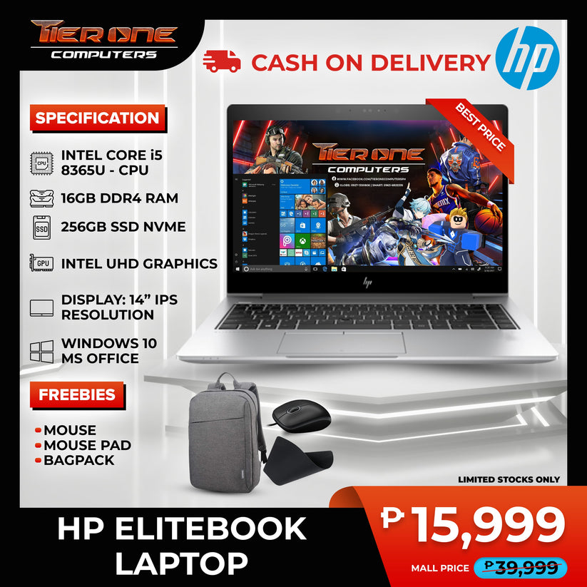 HP ELITEBOOK | Intel Core i5 | 16GB RAM | 256GB SSD – Tier One Computers